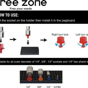 FREE ZONE - Bit Organizer Set (Black) | 158 Hole Bit Storage | 1/4 Inch Hex Bit & Drive Bit Adapter Storage | Screwdriver Toolbox Organizer | Tools are Not Included