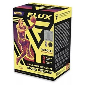 2020-21 Panini Flux NBA Basketball Factory Sealed Blaster Box 18 Cards 2 Blaster Exclusive Mojo Prizms Per Box. Chase autographs and rare parallel rookie cards of Lamelo Ball, Anthony Edwards, Tyrese Haliburton, Wiseman and Others. Look for rare second ye