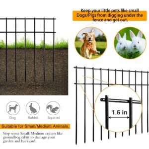 ADAVIN Small/Medium Animal Barrier Fence,25Pack 20in(L) X12in(H) Dog Digging Fence Barrier, Garden Fence Animal Barrier for Dogs Rabbits Raccoons, Metal Fence Panel for Outdoor Patio.Total 42Ft(L)