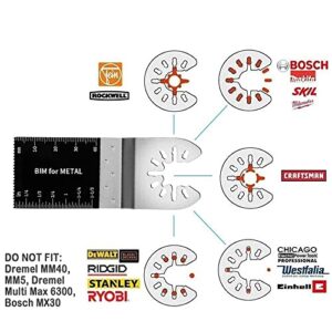 50 Pcs Bi-Metal Oscillating Tool Blades, Professional Universal Oscillating Saw Blades, 1-3/8-Inch Bi-Metal Saw Blades,Quick Release Durable Oscillating Tool, Multi Tool Blades Fit All Models