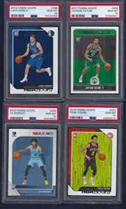 psa 10 luka doncic ja morant jayson tatum & trae young panini hoops 4 card rookie lot graded psa gem mint 10 nba superstar players