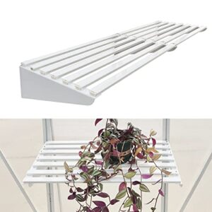 tpshke greenhouse shelves, 4-pack 23.62x15 inch heavy duty greenhouse shelf kits, white