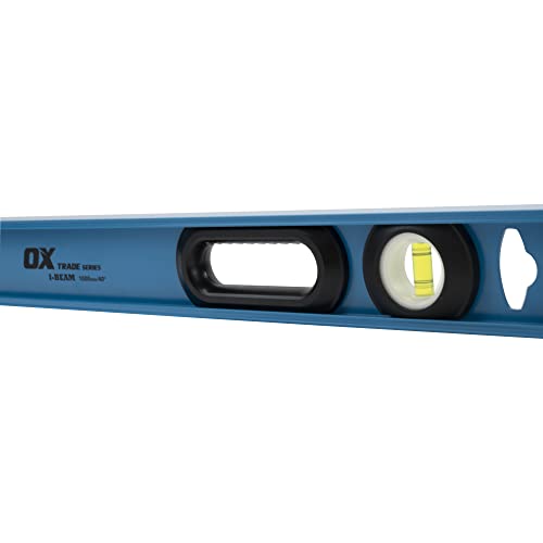 OX TOOLS Trade 32-Inch Aluminum "I" Beam Level with Vial Window | Magnetic & Reinforced End Caps