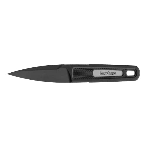 Kershaw Electron Fixed Blade Knife, 2.4 inch Blade with Black Sleeve Dagger Design, Made with PA-66 Nylon, Project Atom