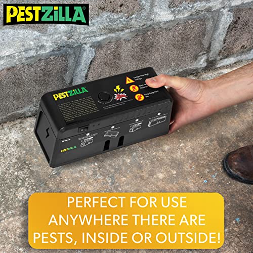 Pestzilla Rat Zapper – Rechargeable Electric Mouse Trap – Effective & Humane Mouse Traps Indoor for Home – Safe & Clean Rat Trap, No Touch & No Clean (2 Pack)