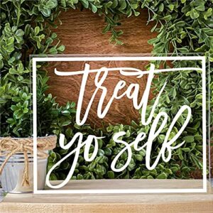 treat yoself acrylic wedding sign yo self yourself dessert bar decor candy sweets bar decor decorations