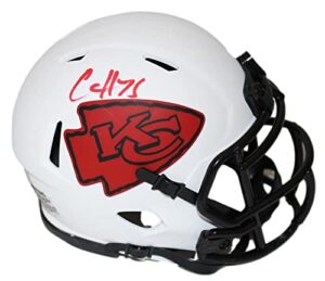 clyde edwards-helaire signed kansas city chiefs lunar mini helmet bas