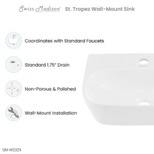 Swiss Madison Well Made Forever SM-WS329, St Tropez Wall Hung Sink