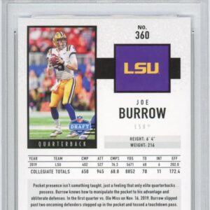 Graded 2020 Panini Score Joe Burrow #360 Rookie RC Football Card PSA 9 Mint