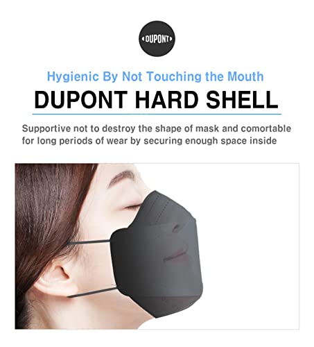 HAPPYDAY , 30 Packs, Made in KOREA Premium KF94 Micro Dust Protection Individually Packaged Black Face Mask for Adult