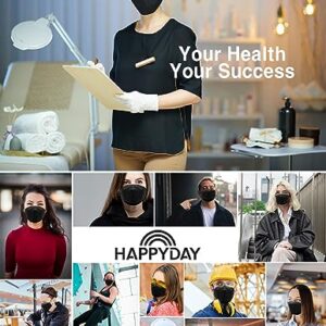 HAPPYDAY , 30 Packs, Made in KOREA Premium KF94 Micro Dust Protection Individually Packaged Black Face Mask for Adult