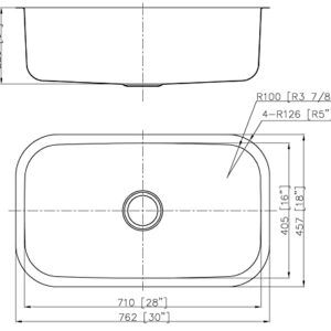 ZUHNE 30-Inch Stainless Steel Single Bowl Undermount Kitchen Sink