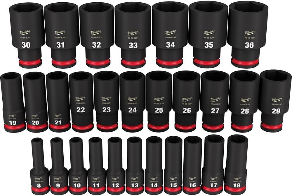 29 PC SHOCKWAVE Impact Duty™ 1/2" Drive Metric Deep 6 Point Socket Set 49-66-7015