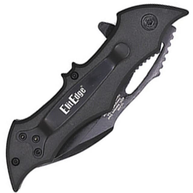 ElitEdge 5" Bat Design Spring Assisted Pocket knife (Black)