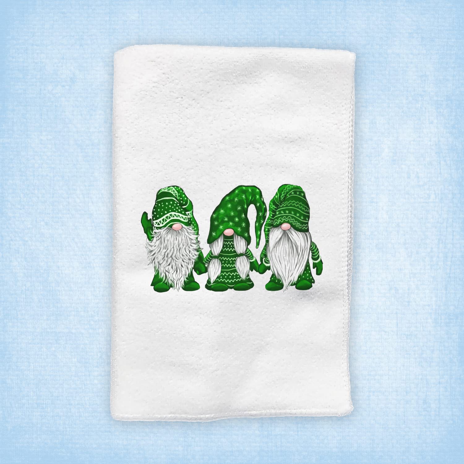 St Patricks Day Kitchen Dish Tea Towel Decoration | Decorative Bathroom Hand Decor | Holiday Shamrock Gnomes Bath Towels | Spring Winter Green Home Decor | Saint Patrick's Day Paddy's Day Paddys