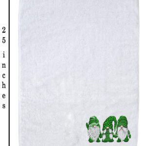 St Patricks Day Kitchen Dish Tea Towel Decoration | Decorative Bathroom Hand Decor | Holiday Shamrock Gnomes Bath Towels | Spring Winter Green Home Decor | Saint Patrick's Day Paddy's Day Paddys