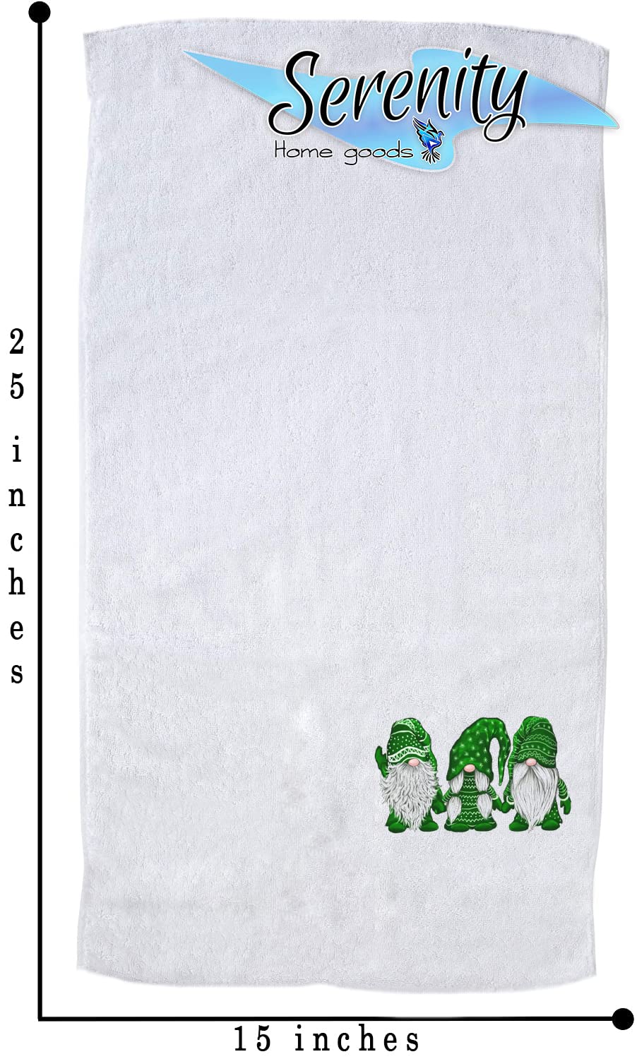 St Patricks Day Kitchen Dish Tea Towel Decoration | Decorative Bathroom Hand Decor | Holiday Shamrock Gnomes Bath Towels | Spring Winter Green Home Decor | Saint Patrick's Day Paddy's Day Paddys