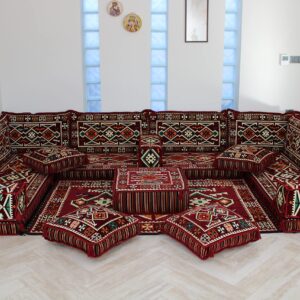 Arabic U Shaped Floor Sofa,Arabic Floor Seating,Arabic Floor Sofa,Arabic Majlis Sofa,Arabic Couches,Floor Seating Sofa MA 43 (High Quality FOAM)