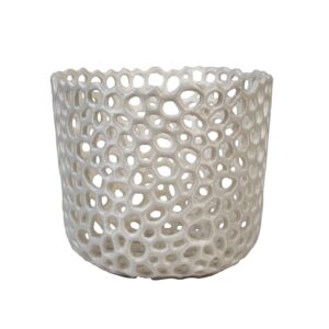 orchid pot mesh cylinder pot orchid pot mesh orchid pot orchid planter airplant pot succulent pot voronoi pot (white)