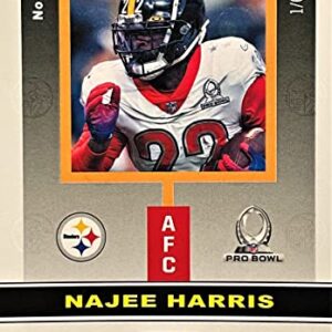 NEW 2021 Panini Football Authentic NAJEE HARRIS Pro Bowl Rookie Card Limited Print Run of Only 639! - Pittsburgh Steelers