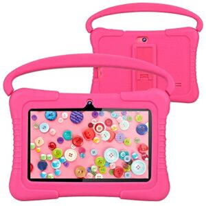 foren-tek kids tablet, k88 7 inch android 10 tablet for kids, 2gb ram +64gb rom, kid mode pre-installed, wifi android tablet, kid-proof case (pink)