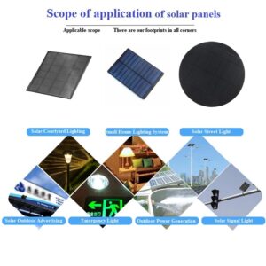 Bettomshin 5Pcs 1.5V 0.65W Mini Solar Panels Cells, Polycrystalline Solar Cells Micro Solar Panel Module for Light Electric Toys Solar Battery Charger DIY Solar Syatem Kits (3.15" x 1.18"/80mm x 60mm)