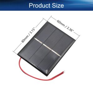 Bettomshin 5Pcs 1.5V 0.65W Mini Solar Panels Cells, Polycrystalline Solar Cells Micro Solar Panel Module for Light Electric Toys Solar Battery Charger DIY Solar Syatem Kits (3.15" x 1.18"/80mm x 60mm)