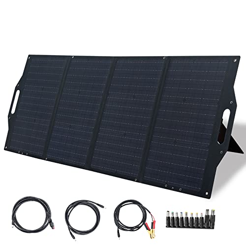 XINPUGUANG Portable Solar Panel 100W Foldable Solar Charger Kit with 5V USB and 18V DC for Camping,Cell Phone,Tablet, Compatible with Solar Generators Power Stations(100W)