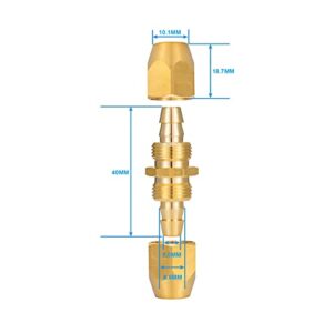 Breezliy 4PCS Soild Brass Air Reusable Hose Splicer For 1/4-Inch ID Hose,Hose Air Hose Repair Fitting (4 Pack 1/4 Inch)