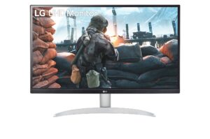 lg 27up600-w 27" 4k uhd ips monitor, dci-p3 95%, 5ms (gtg), hdmi, vesa displayhdr 400, amd freesync, black stabilizer, onscreen control, reader mode, white