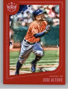 2019 diamond kings red frame #38 jose altuve houston astros official mlb pa baseball card in raw (nm or better) condition