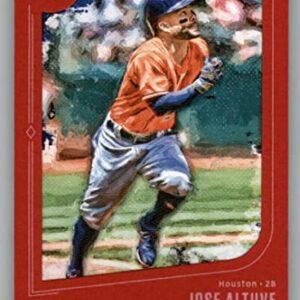 2019 Diamond Kings Red Frame #38 Jose Altuve Houston Astros Official MLB PA Baseball Card in Raw (NM or Better) Condition