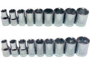 craftsman 18 piece 1/4" drive 6 point socket set (metric & sae)