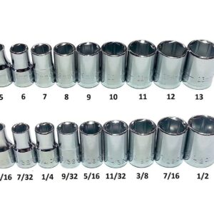 Craftsman 18 Piece 1/4" Drive 6 Point Socket Set (Metric & SAE)