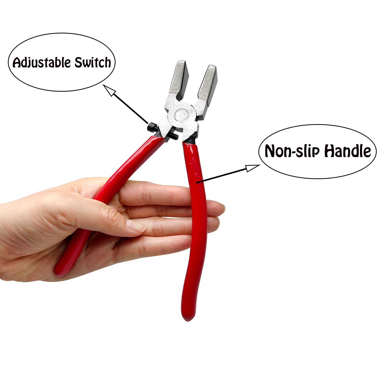 8 Inch Key Fob Pliers Glass Breaking Pliers for Key Fob Hardware Install with Adjustable Screw