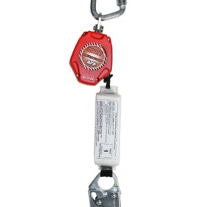 AFP Demon 6 Foot Single Web Leg Self Retracting Lifeline Safety Yoyo, Shock Pack Absorber, Steel Snap Hook & Steel Carabiner Fall Protection Arrest Limiter SRL | OSHA & ANSI Rated