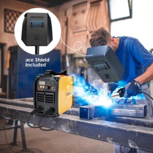 Goplus MMA/TIG 200 Stick Welder, 110V/220V Hot Start ARC Welding Machine, IGBT Digital Display LCD with Electrode Holder Face Shield