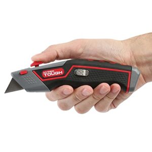 Hyper Tough AUTO-LOADING RETRACTABLE UTILITY KNIFE + 3-BLADES || QUICK-CHANGE BLADE REPLACEMENT