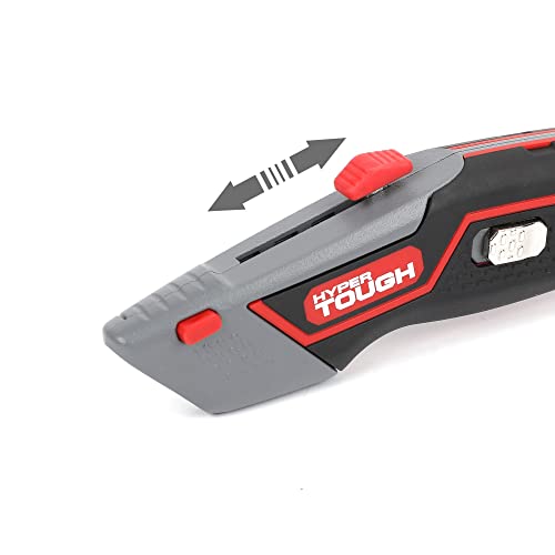 Hyper Tough AUTO-LOADING RETRACTABLE UTILITY KNIFE + 3-BLADES || QUICK-CHANGE BLADE REPLACEMENT