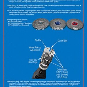 Sharpie SD Corded Tungsten Electrode Sharpener Grinder, 20° Grind Angle