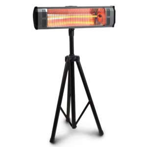 Heat Storm HS-1500-TT Infrared, 7 ft Cord, Tripod + Heater, Black & Dr Infrared Heater DR-238 Carbon Infrared Outdoor Heater for Restaurant, Patio, Backyard, Garage, and Decks, Standard, Black