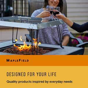 Maplefield Fire Pit Heat Deflector - All-in-One Heat Deflector and Fire Pit Cover - Perfect for Home Firepits, Gazebo, Patio, and More - Weather-Resistant Fireplace Cover