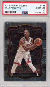 graded 2017-18 panini select bam adebayo #171 rookie rc basketball card psa 10 gem mint