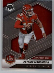 2021 panini mosaic #288 patrick mahomes ii kansas city chiefs super bowl mvp official nfl football trading card in raw (nm or better) condition