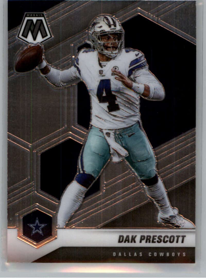 2021 Panini Mosaic #58 Dak Prescott Dallas Cowboys Official NFL Football Trading Card in Raw (NM or Better) Condition