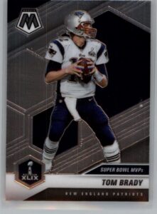 2021 panini mosaic #283 tom brady new england patriots super bowl mvp official nfl football trading card in raw (nm or better) condition