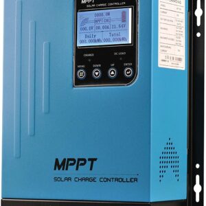 60A MPPT Solar Charge Controller 12V24V48V Auto Battery Regulator Solar Panel Max 150V Input for Lithium, Sealed, Gel, and Flooded Batteries (Blue)