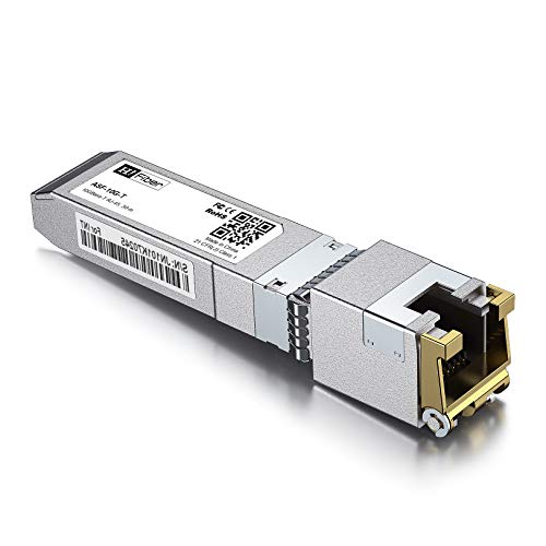 10Gb SFP+ RJ45 Transceiver, 10Gbase-T SFP+ Ethernet Module Support 10G/5G/2.5G/1.25G, Compatible with Cisco SFP-10G-T-S, Ubiquiti UF-RJ45-10G, UniFi, Meraki,MikroTik,Supermicro and More, 30m, 4 Pack