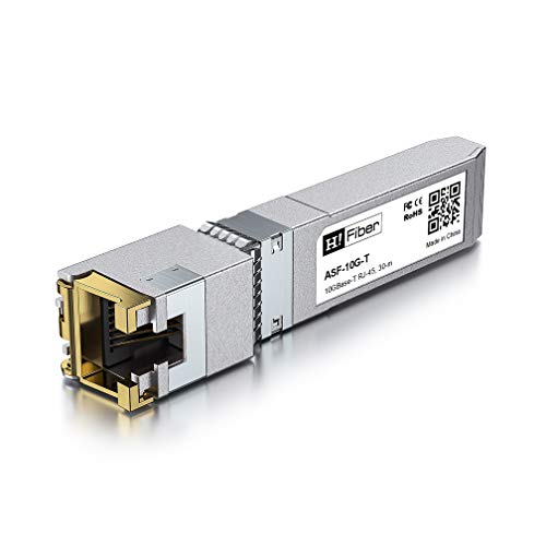 10Gb SFP+ RJ45 Transceiver, 10Gbase-T SFP+ Ethernet Module Support 10G/5G/2.5G/1.25G, Compatible with Cisco SFP-10G-T-S, Ubiquiti UF-RJ45-10G, UniFi, Meraki,MikroTik,Supermicro and More, 30m, 4 Pack