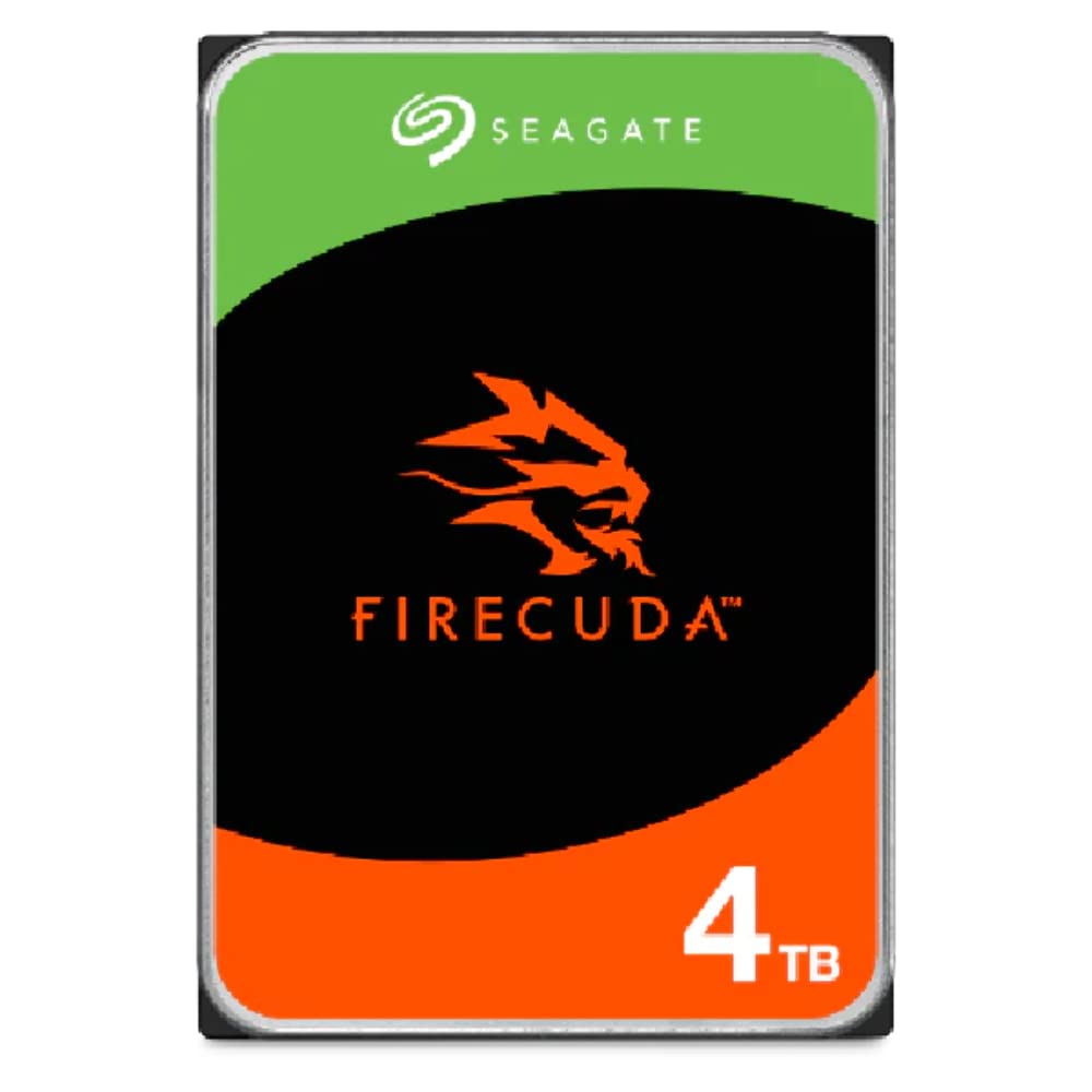 Seagate FireCuda HDD, 4TB, Internal Hard Drive HDD - 3.5 Inch CMR SATA 6GB/s 7,200 RPM 256 MB Cache 300TB/year (ST4000DX005)